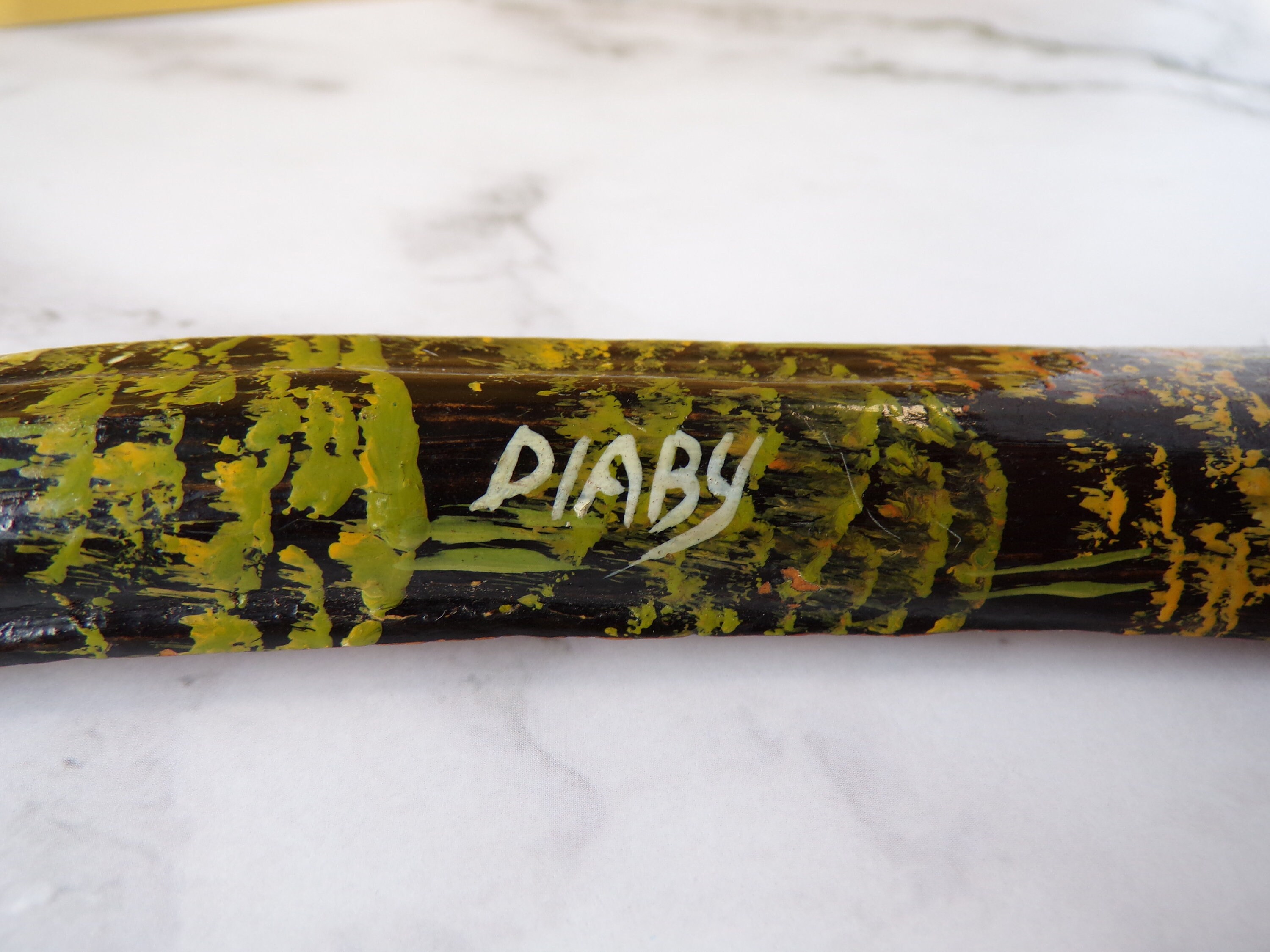 Vintage Handmade Calabash Gourd Dipper, African Gourd Ladle Handpainted ...