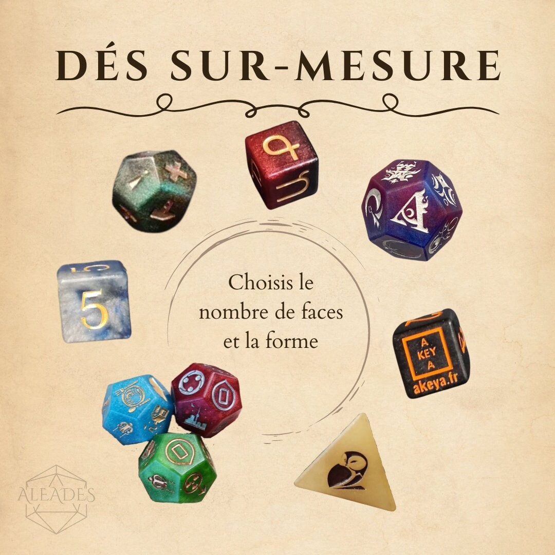 Custom Made Dice, Choice of Number of Faces, Color, Size, Logos, Images ...