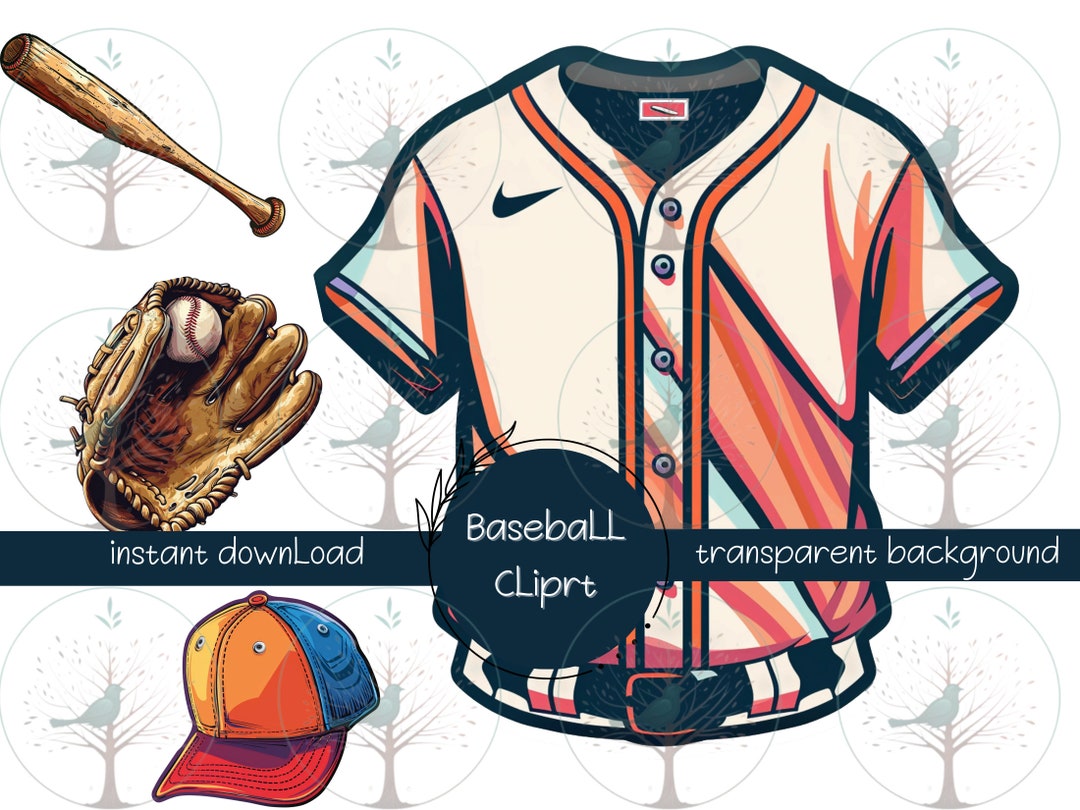 Baseball Clipart, Team Sports Collection, Jersey, Glove, Bat, Journals ...