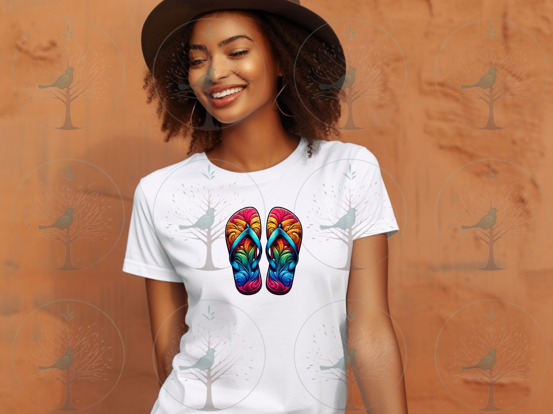 Rainbow Flip Flop Clipart, Summer Time, Vacation Vibes, Tropical Beach ...