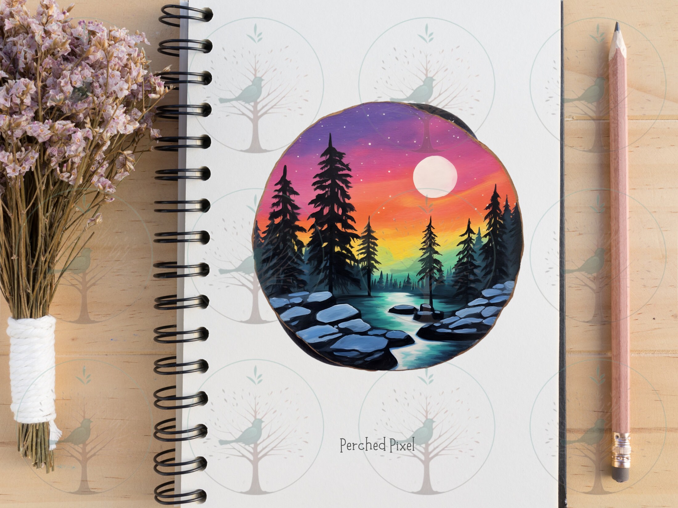 Painted Rocks Clipart, 4 High Quality Pngs, Nature, Forest, Instant ...