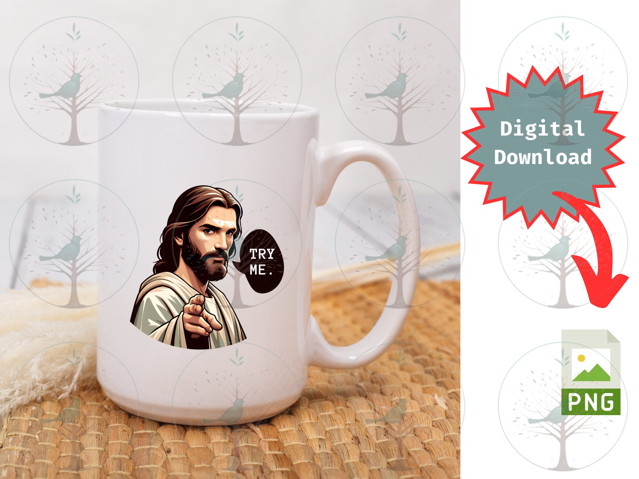 Try Me Jesus Png, Instant Digital Download, Funny Jesus Church ...
