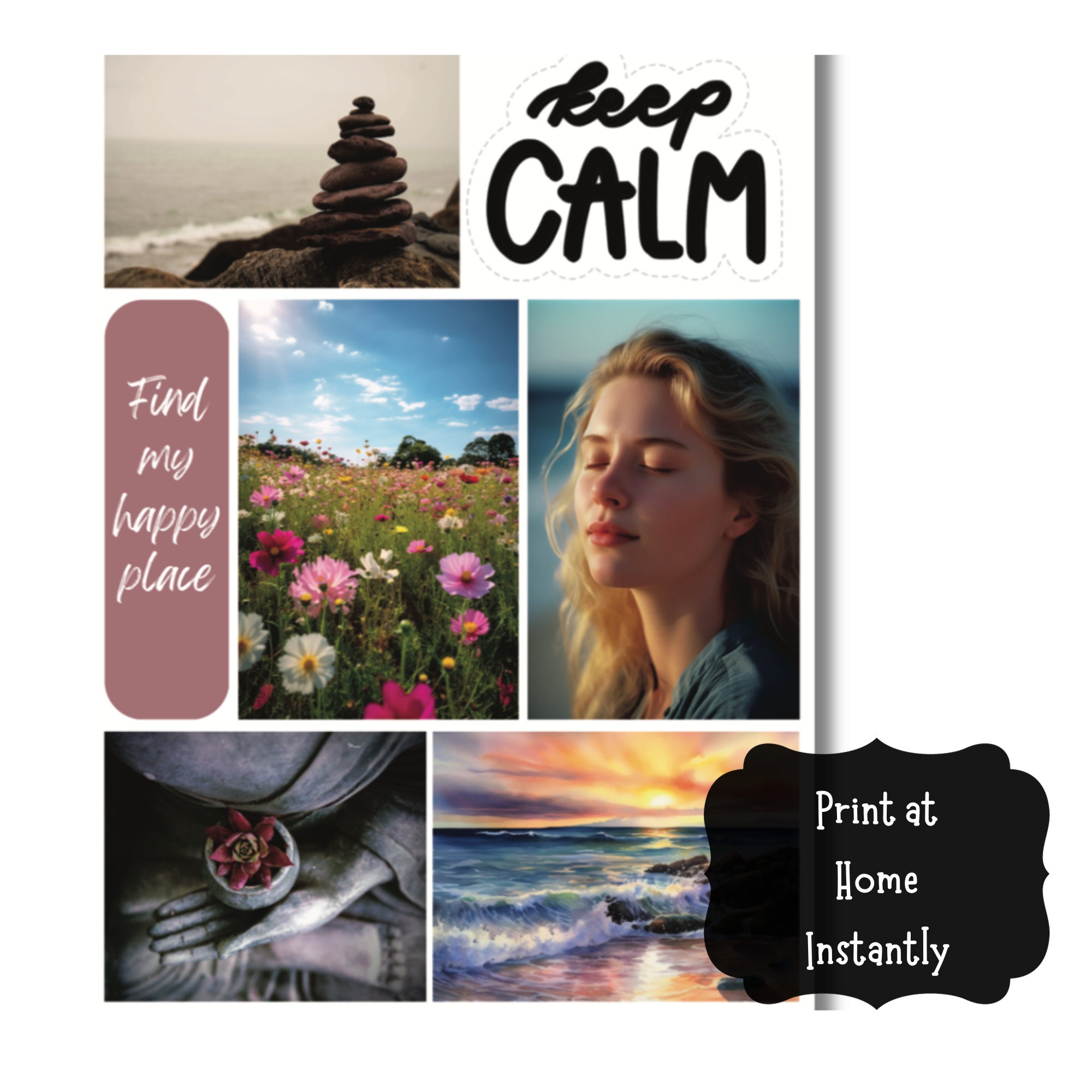 Women's Vision Board Bundle Printable PDF for Female Energy, Positive ...