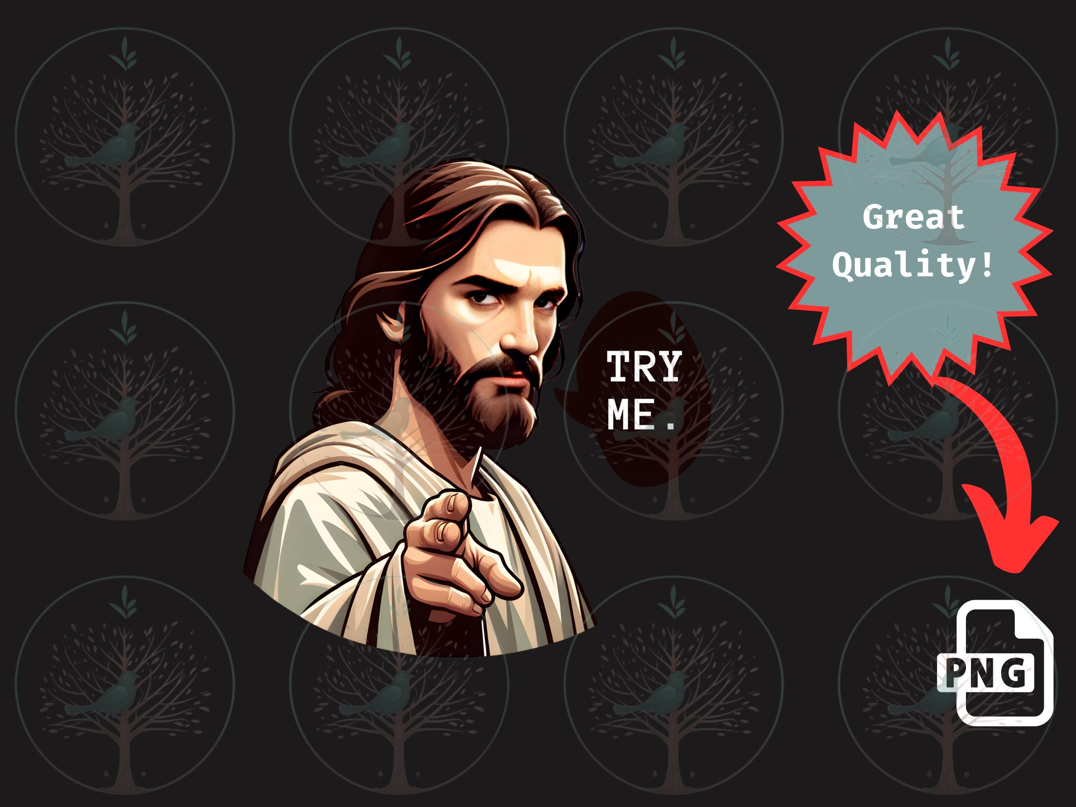 Try Me Jesus Png, Instant Digital Download, Funny Jesus Church ...