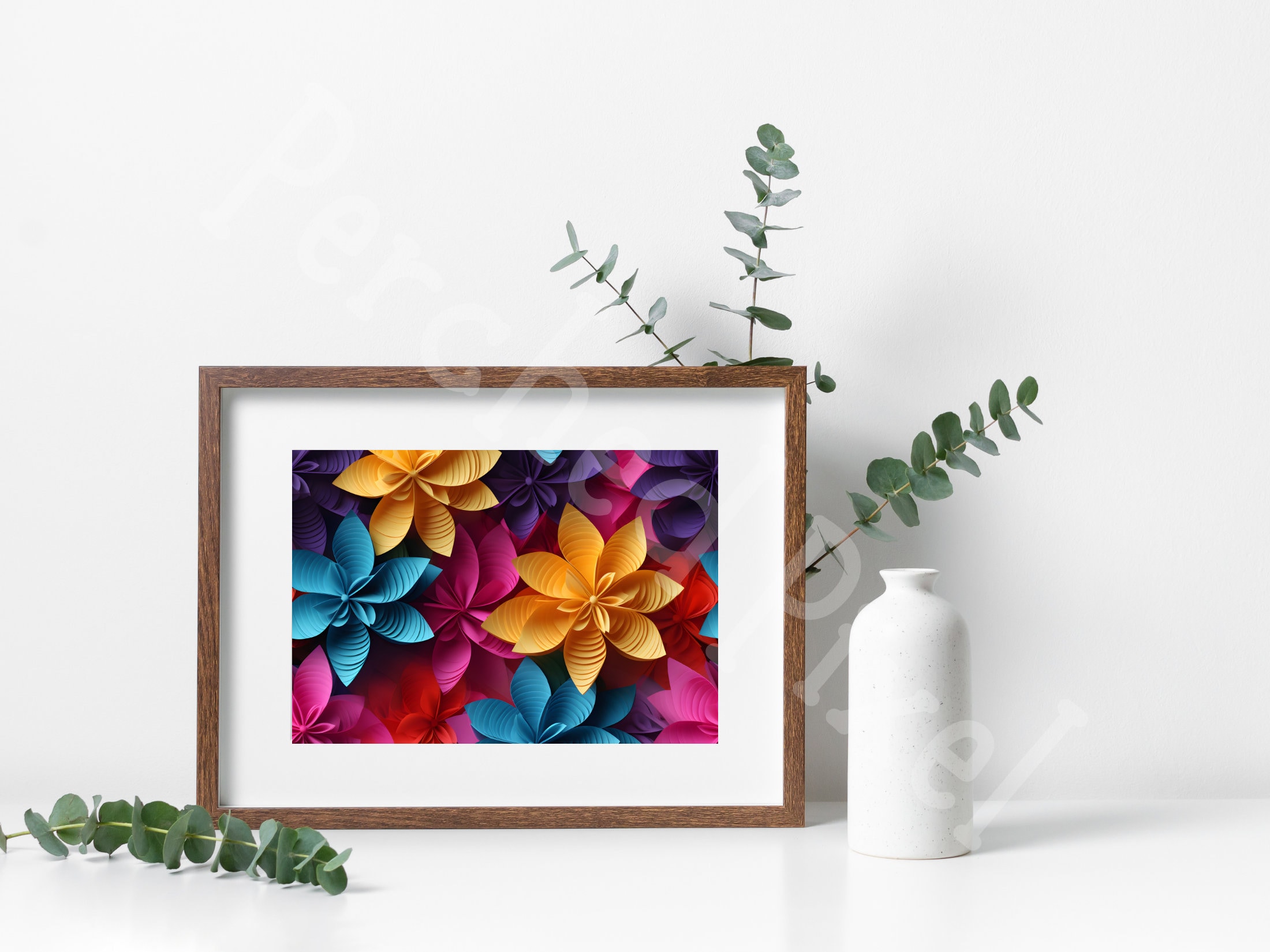 3D Paper Pinwheels 20 Oz Skinny Tumbler Sublimation Wrap Design for ...