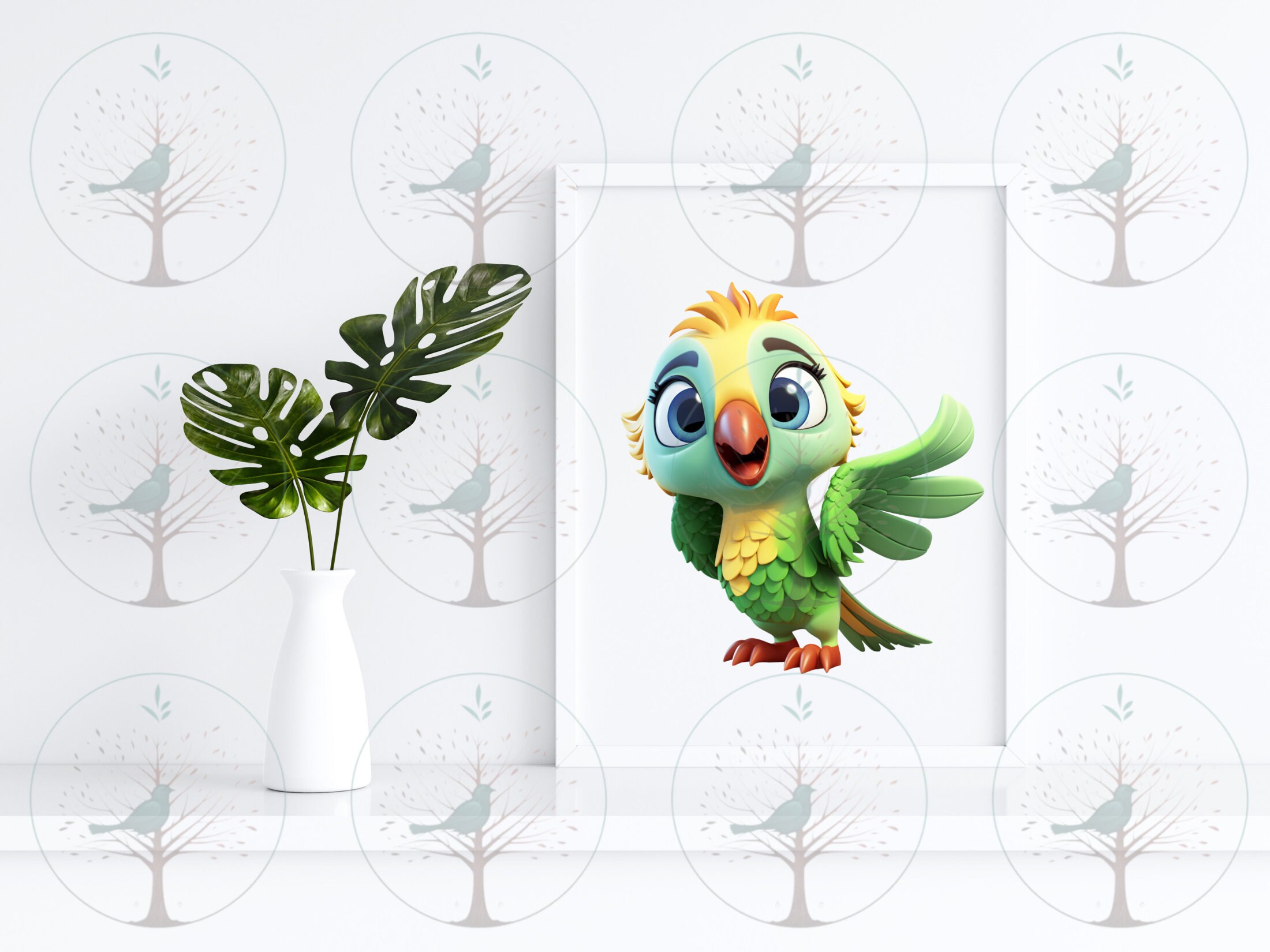 Baby Parrots PNG, Cute Bird Clipart, Vtuber, Pngtuber, Twitch Assets ...