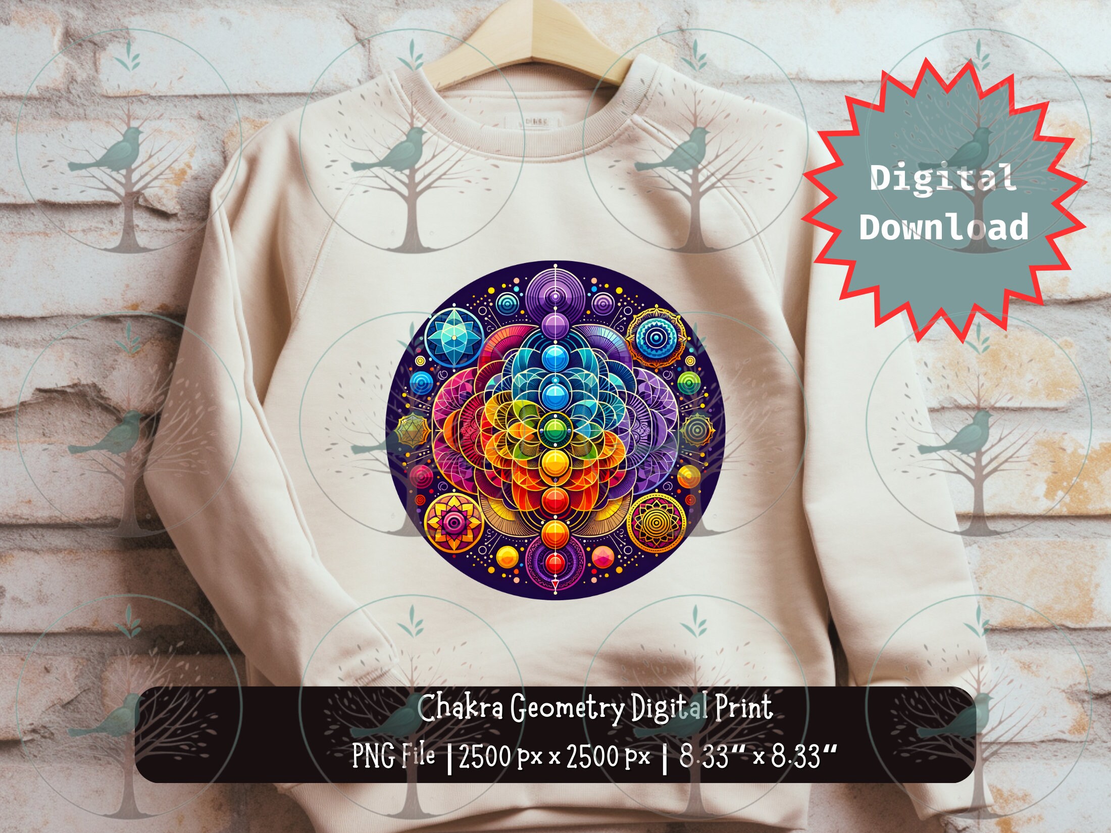 Chakra Round Clipart, Vibrant Colorful, Mindful, Mediation Art, Scared ...