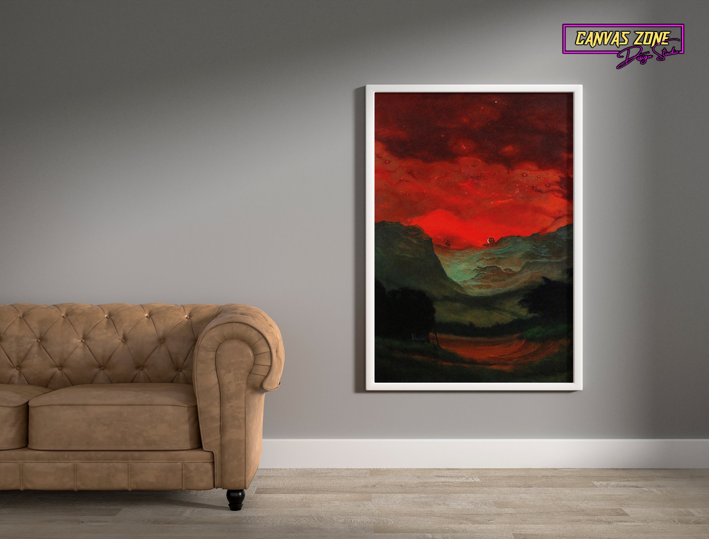 Surreal Landscape Canvas, Painting of Zdzislaw Beksinski Wall Decor ...
