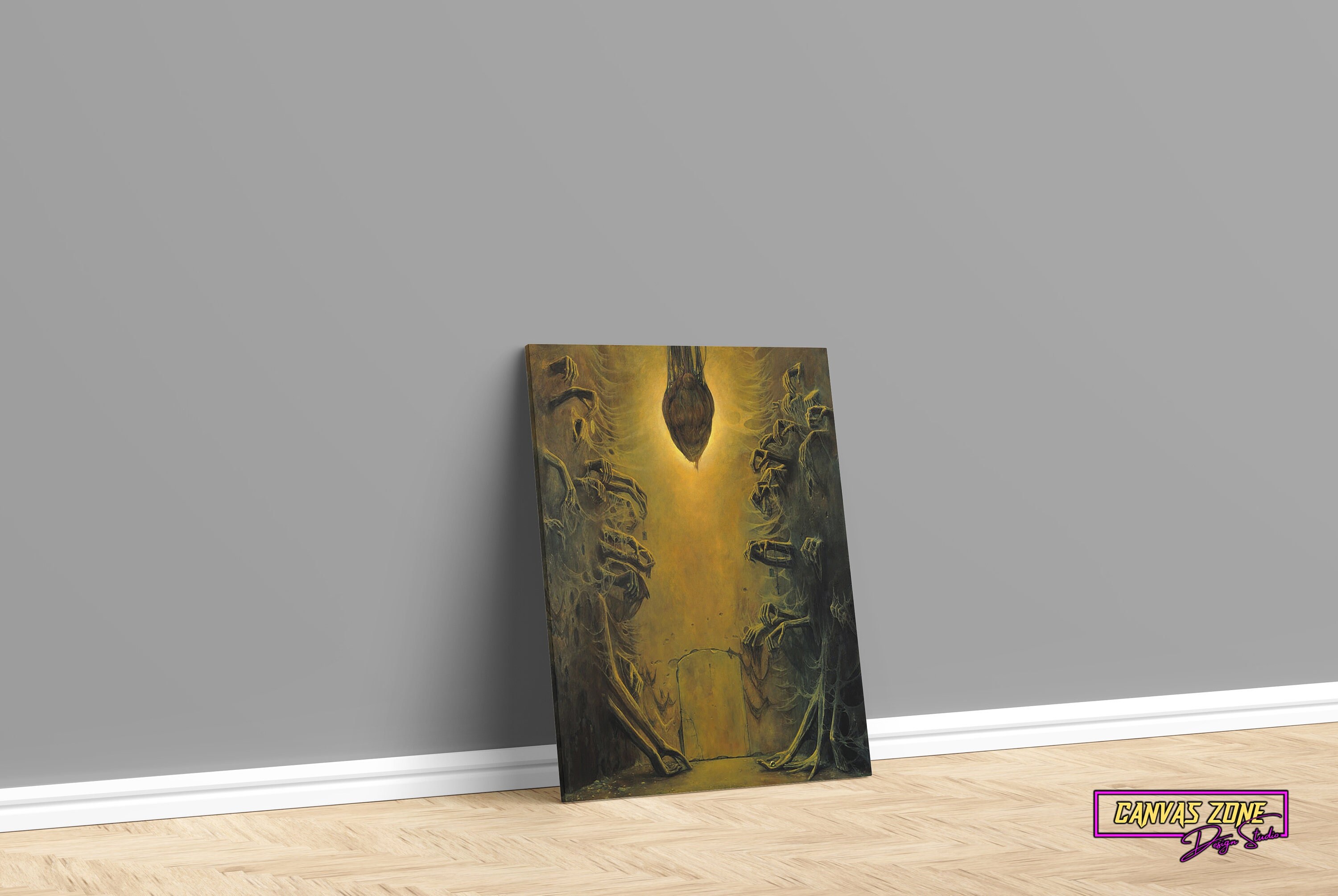 Angels Falling Into Hell Painting Canvas, Painting of Zdzislaw ...