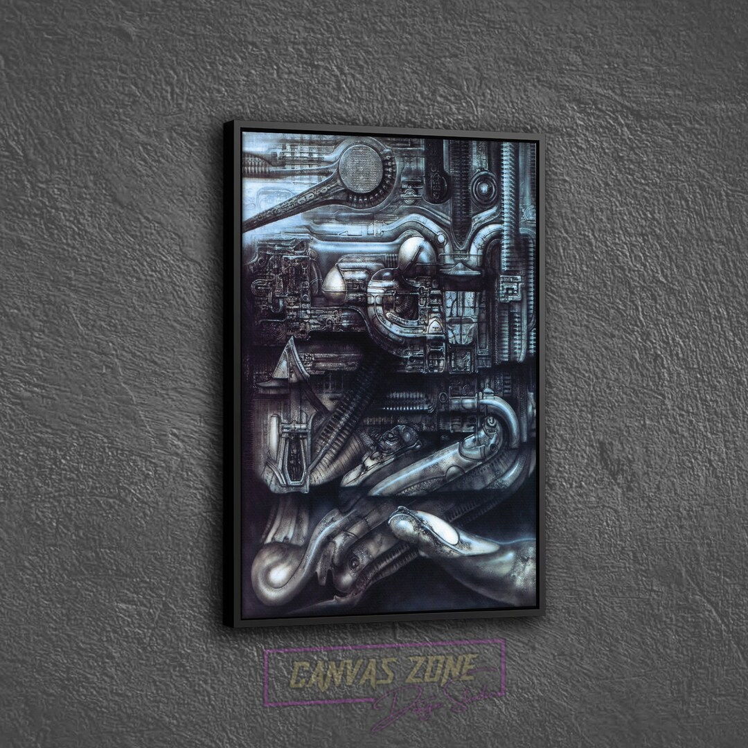 Giger Alien Poster Canvas, Painting of Hr Giger Wall Decor, Surreal ...