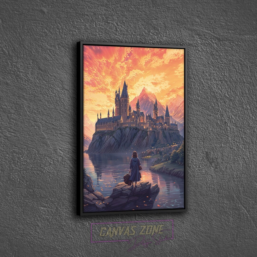 Magical School Painting Canvas, Movie Series Canvas, Wizard Girl ...
