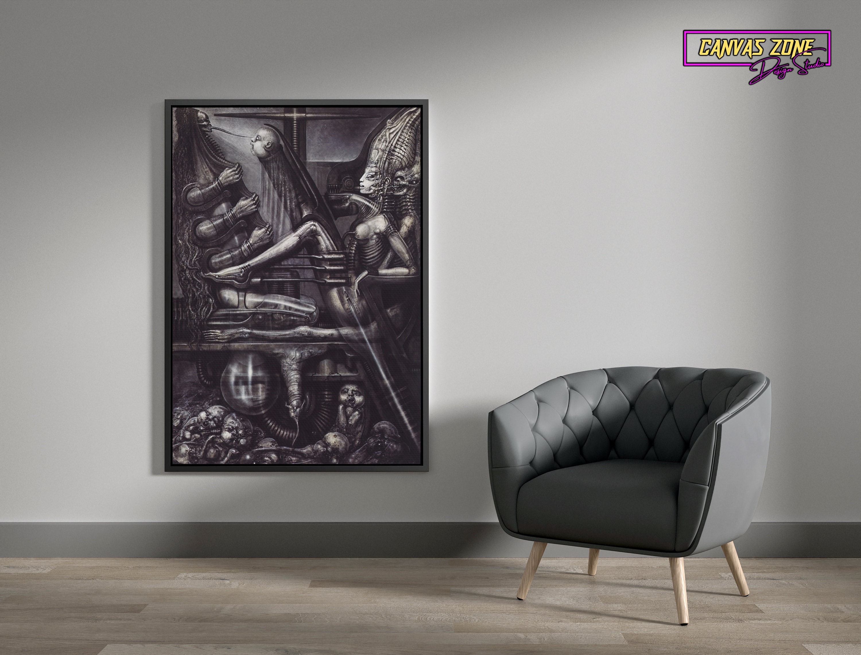 Giger Alien Poster Canvas, Painting of Hr Giger Wall Decor, Surreal ...
