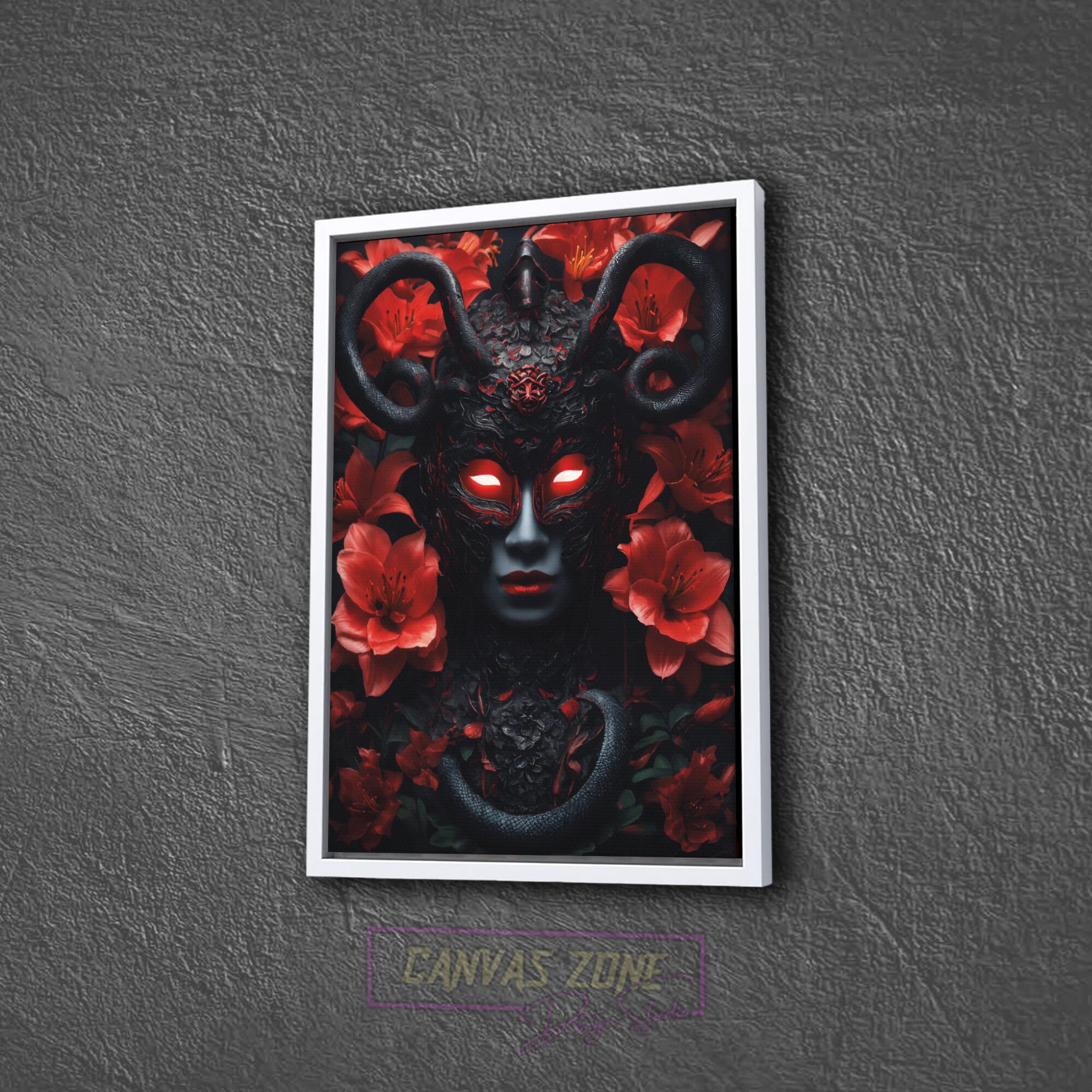 Evil Woman Canvas, Demonic Woman Canvas, Satan Canvas, Devil Wife ...