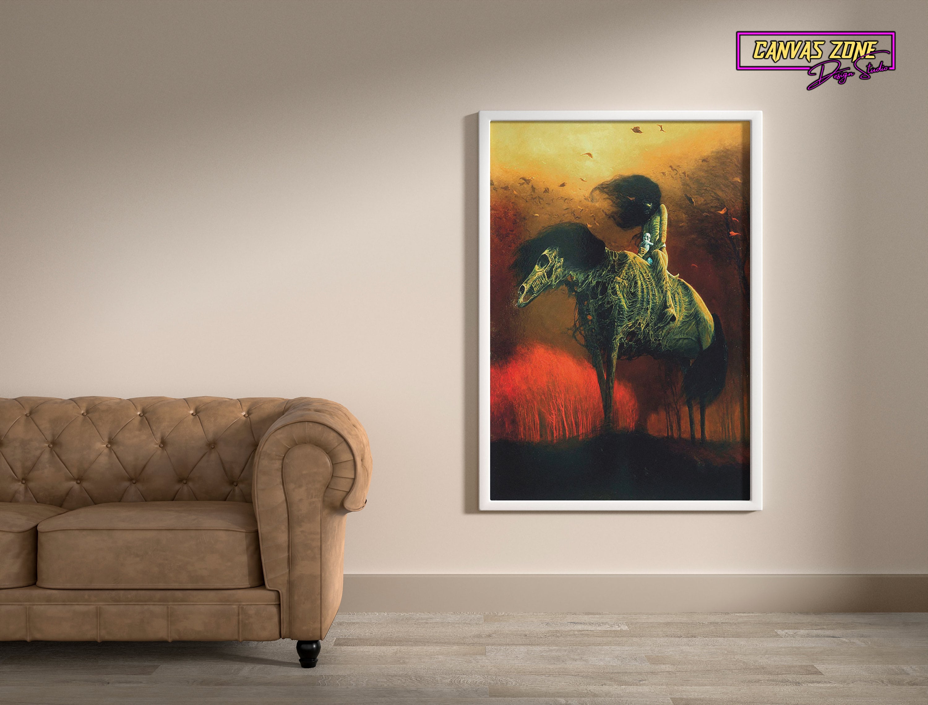 Loss Surreal Painting Canvas, Painting of Zdzislaw Beksinski Wall Decor ...