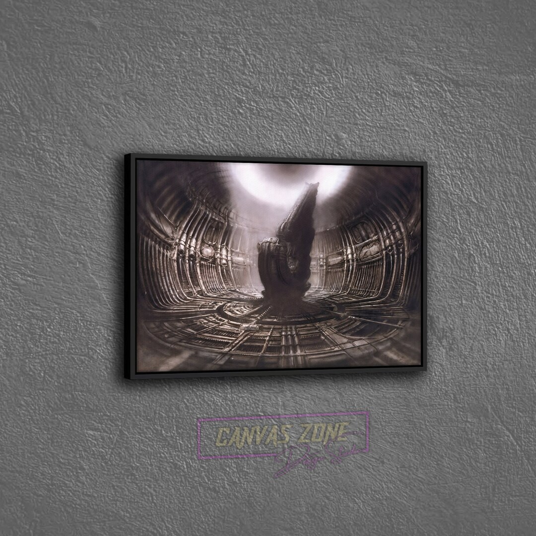 Giger Alien Poster Canvas, Painting of Hr Giger Wall Decor, Surreal ...