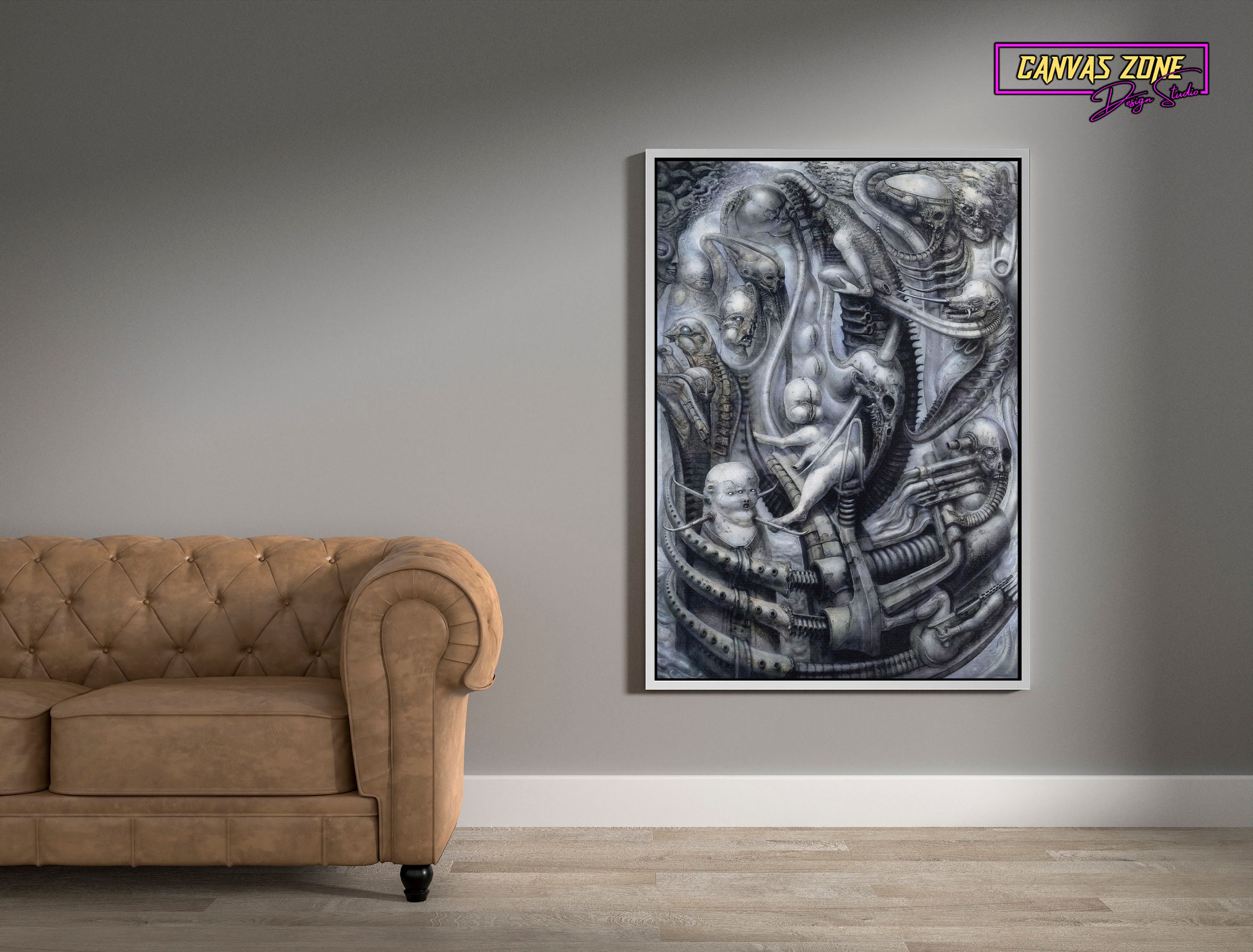 Giger Alien Poster Canvas, Painting of Hr Giger Wall Decor, Surreal ...