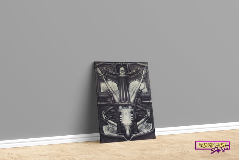 Giger Alien Poster Canvas, Painting of Hr Giger Wall Decor, Surreal ...