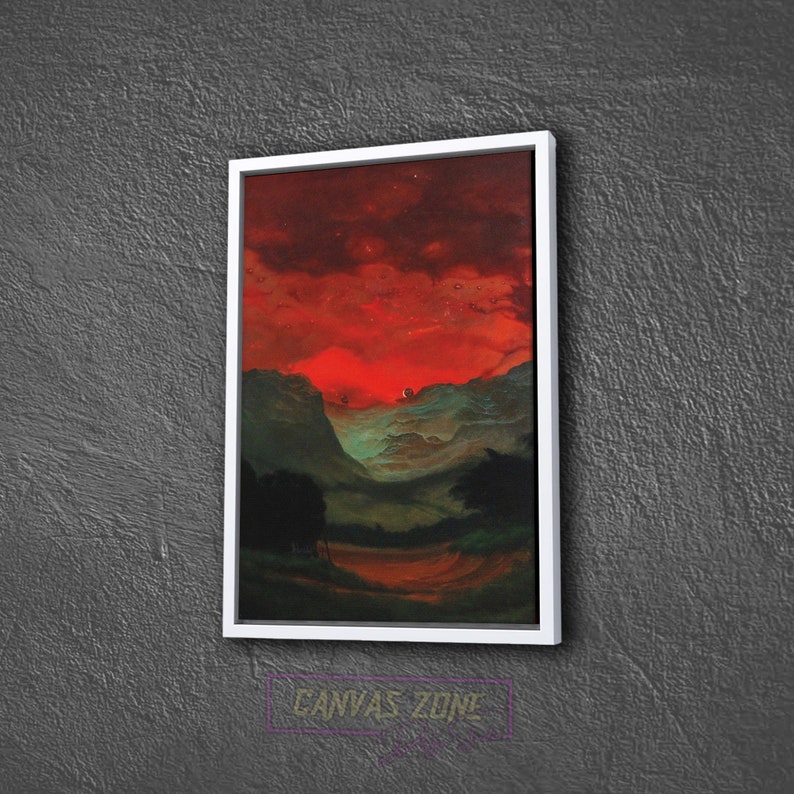 Surreal Landscape Canvas, Painting of Zdzislaw Beksinski Wall Decor ...