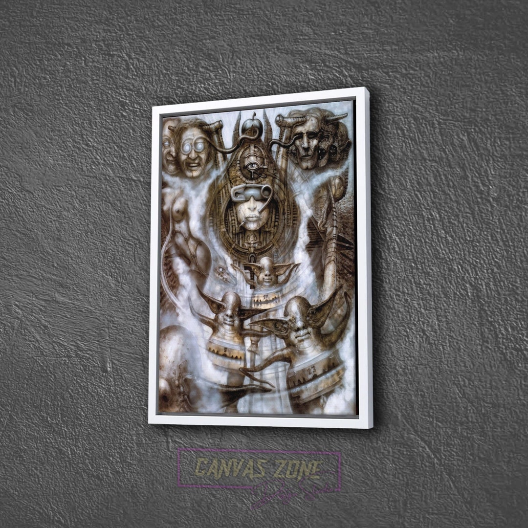Giger Alien Poster Canvas, Painting of Hr Giger Wall Decor, Surreal ...