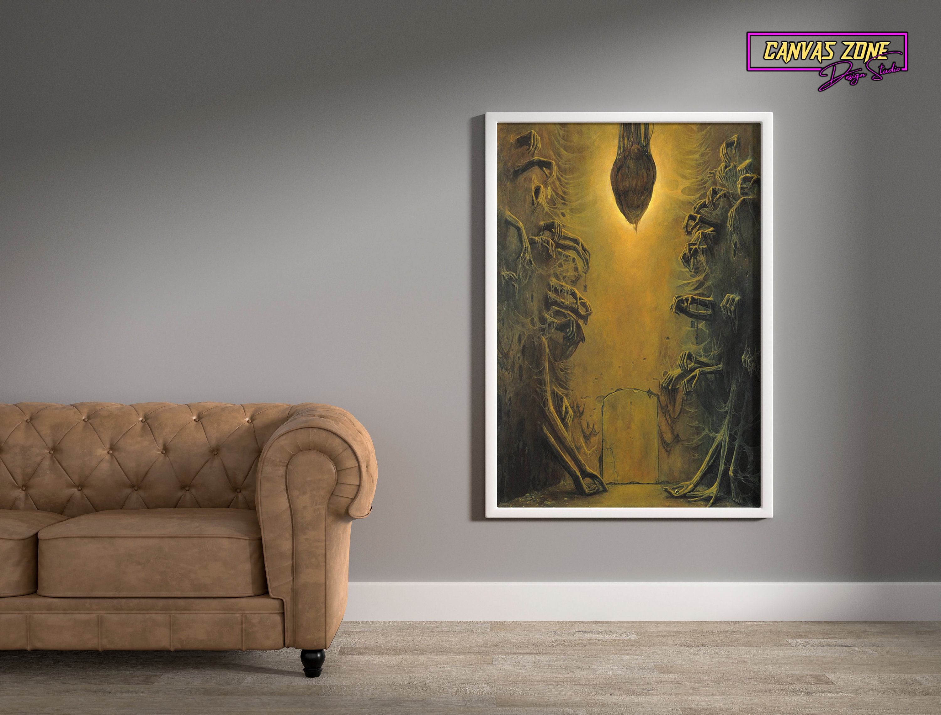 Angels Falling Into Hell Painting Canvas, Painting of Zdzislaw ...