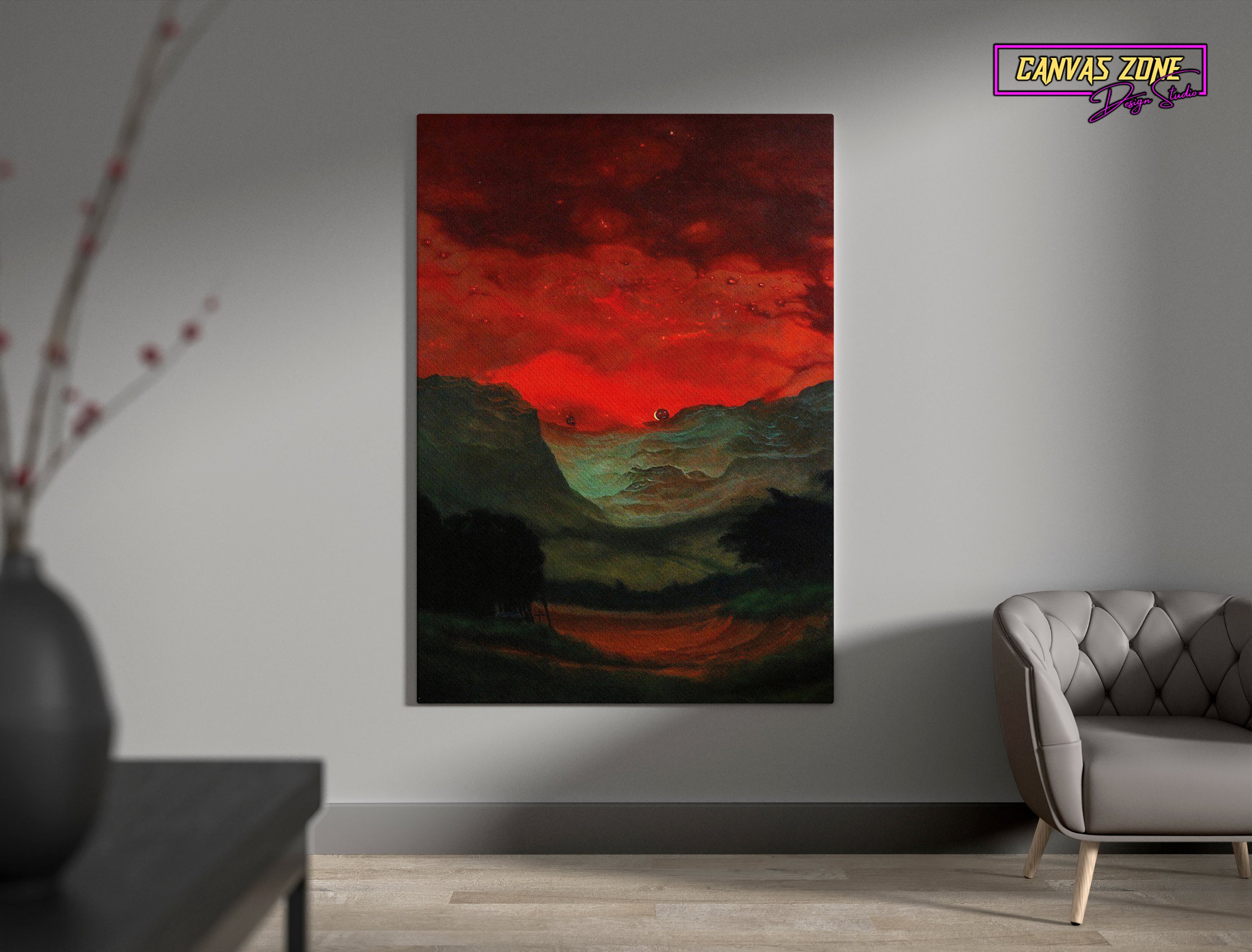 Surreal Landscape Canvas, Painting of Zdzislaw Beksinski Wall Decor ...