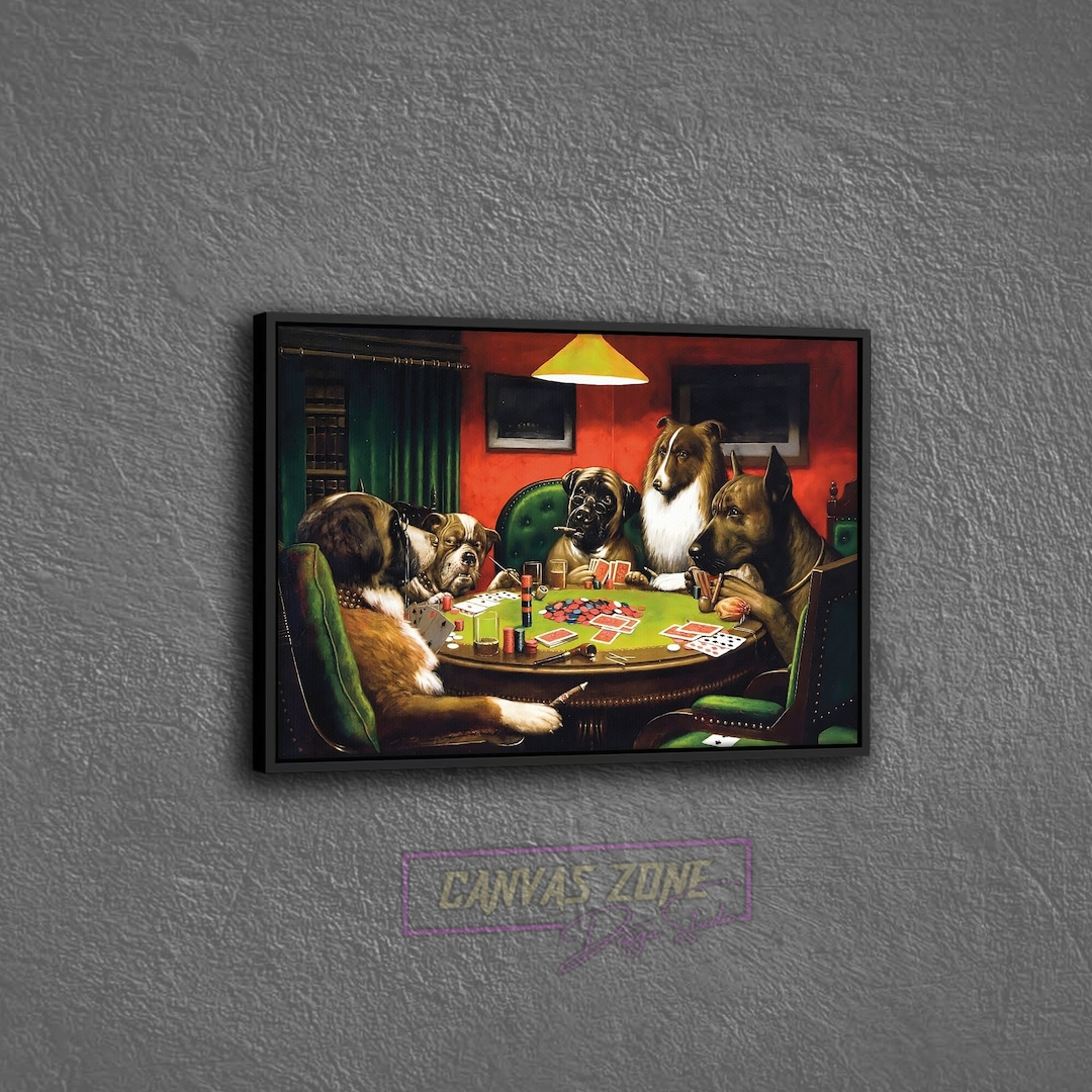 Dogs Playing Poker Canvas Poster, Painting by C.m.coolidge Canvas ...