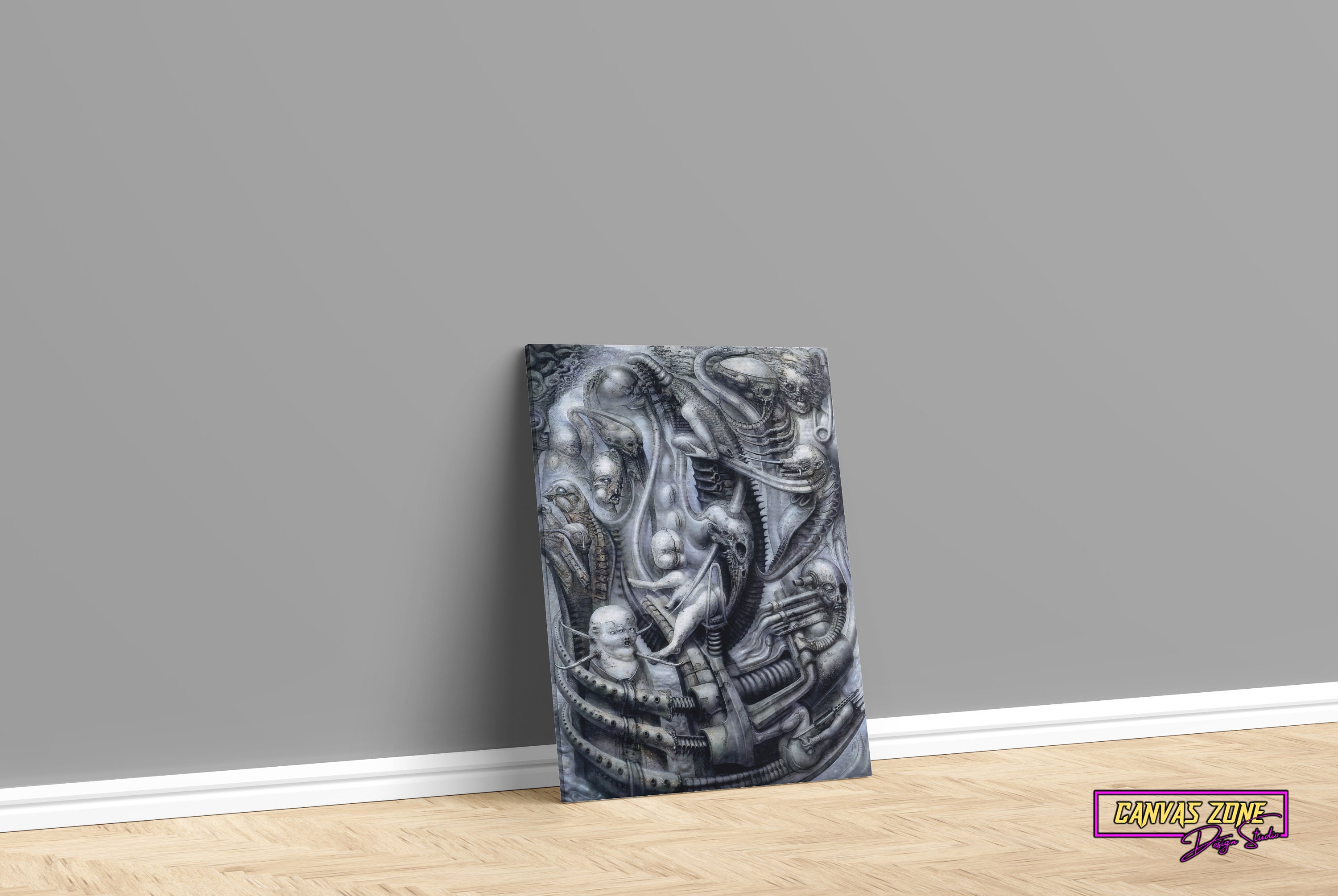 Giger Alien Poster Canvas, Painting of Hr Giger Wall Decor, Surreal ...