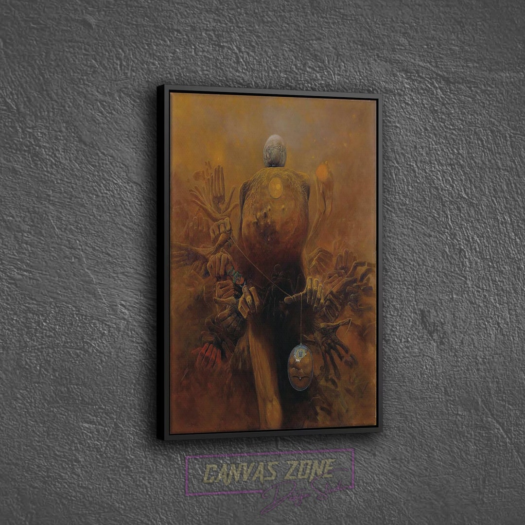 Surreal Darkness Canvas, Painting of Zdzislaw Beksinski Wall Decor ...