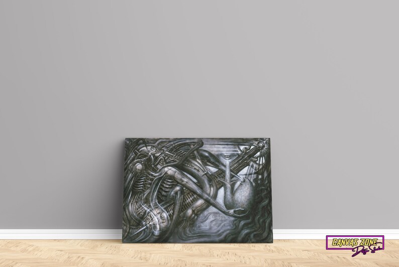 Giger Alien Poster Canvas, Painting of Hr Giger Wall Decor, Surreal ...