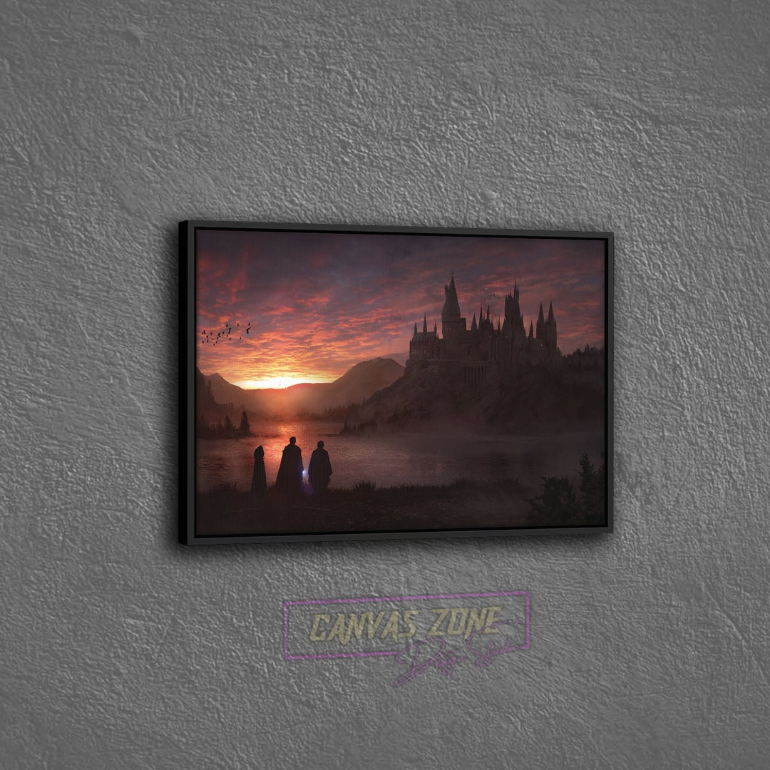 Fantasy Landscape Canvas, Magical Academy Wall Art, Wizardry School ...