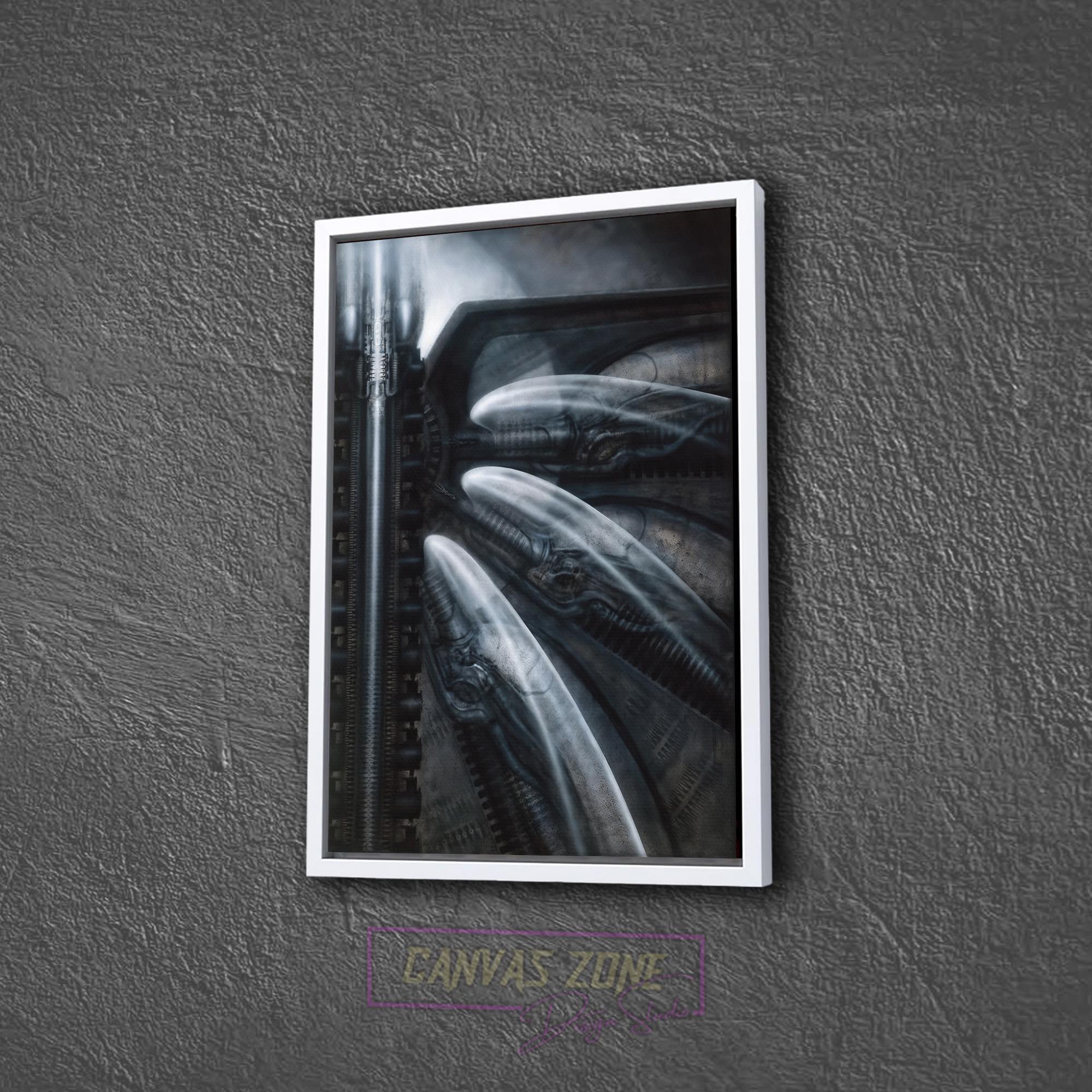 Giger Alien Poster Canvas, Painting of Hr Giger Wall Decor, Surreal ...