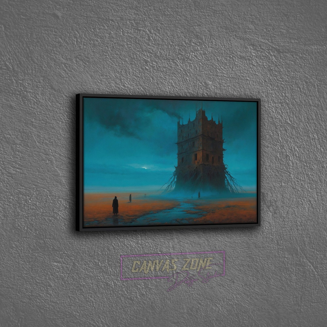 Surreal Depiction of a Desolate World Canvas, Surreal Painting Canvas ...