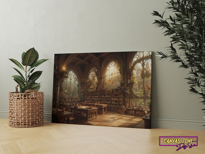 Fantasy Bookstore Art, Fantasy Bookstore Print, Fantasy Library ...