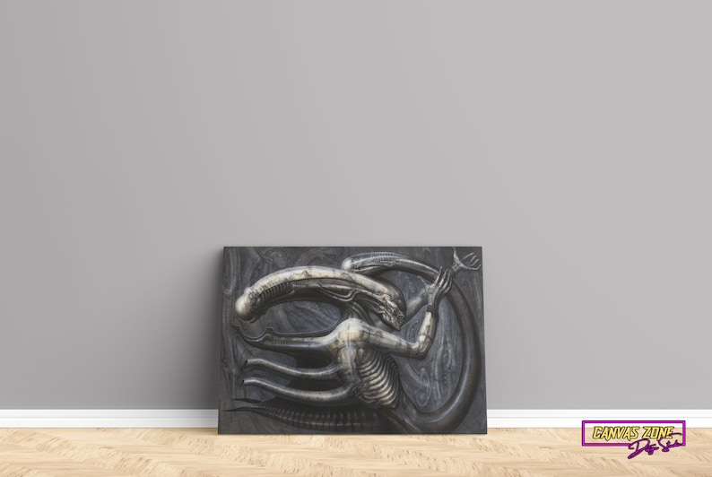 Giger Alien Poster Canvas, Painting of Hr Giger Wall Decor, Surreal ...