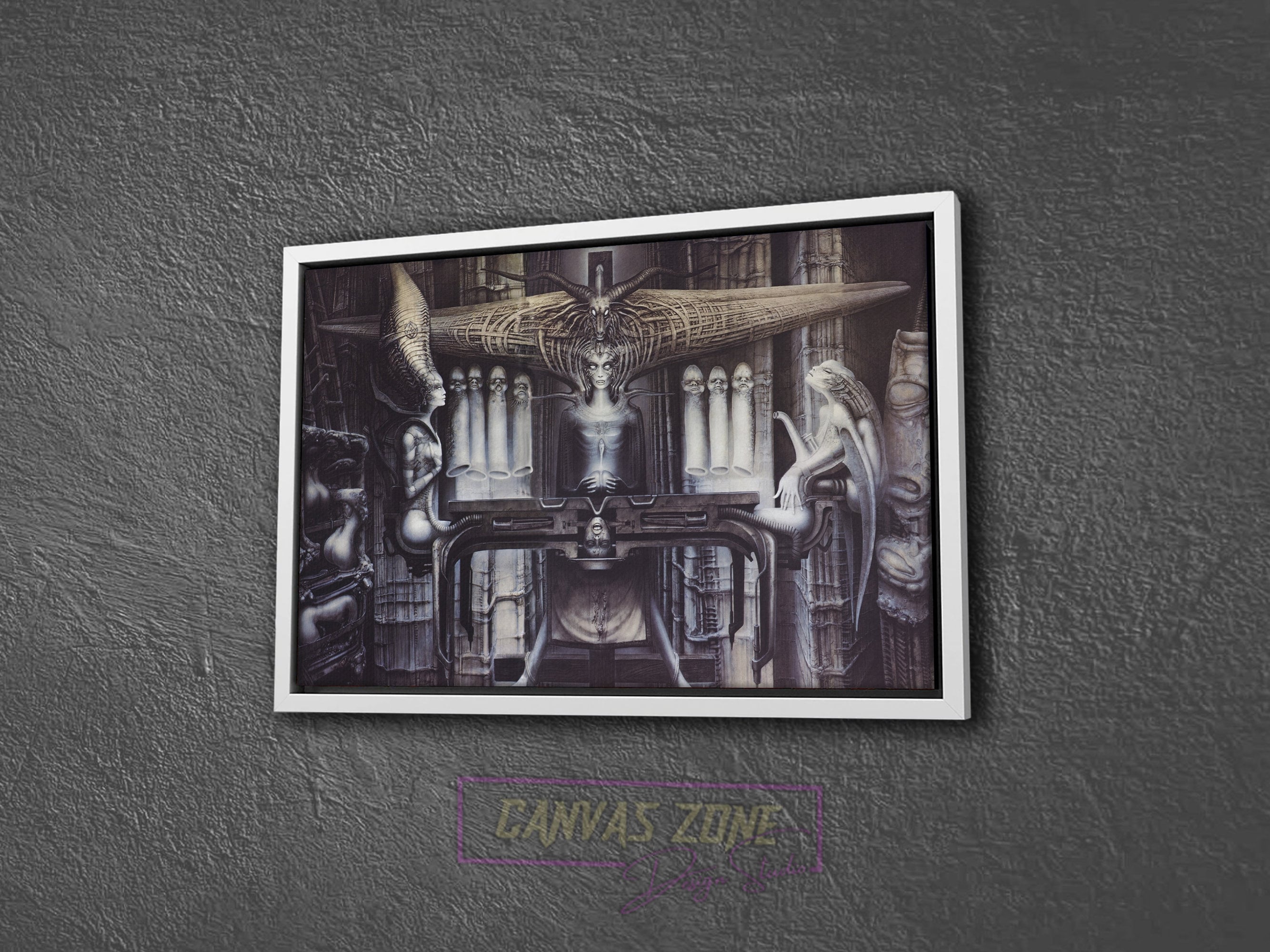 Giger Alien Poster Canvas, Painting of Hr Giger Wall Decor, Surreal ...