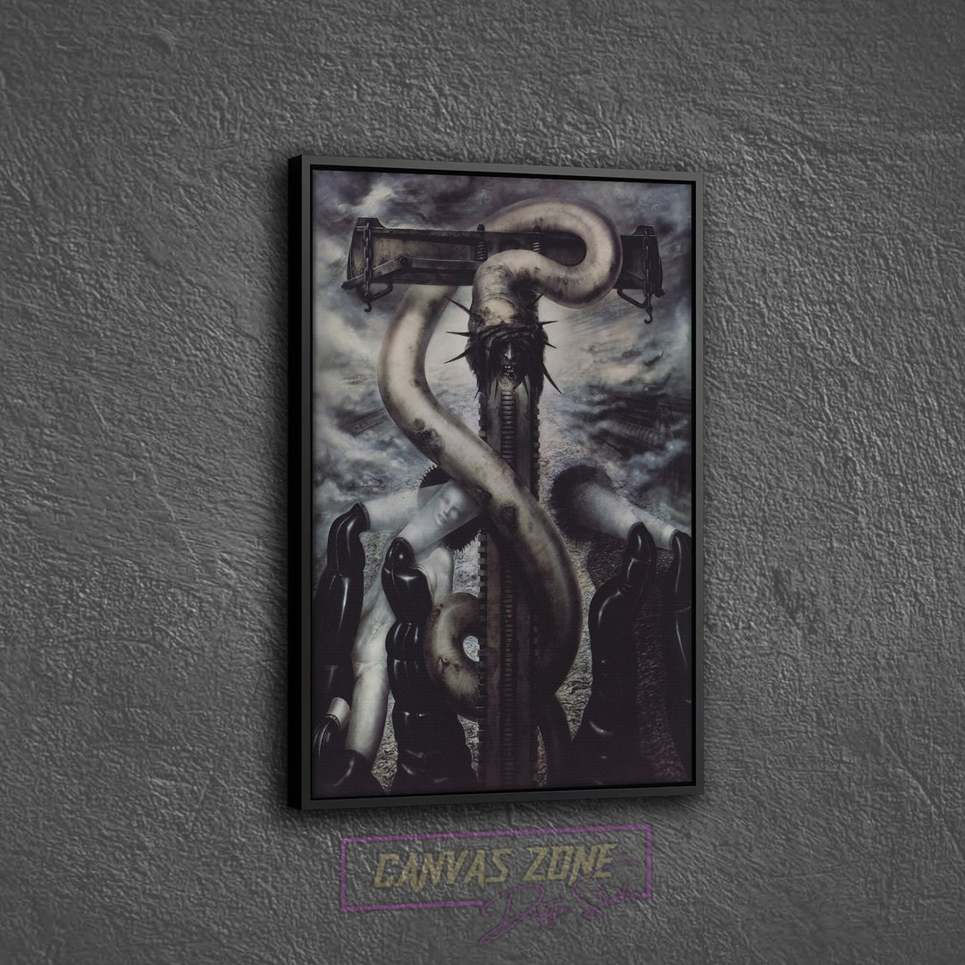 Giger Alien Poster Canvas, Painting of Hr Giger Wall Decor, Surreal ...