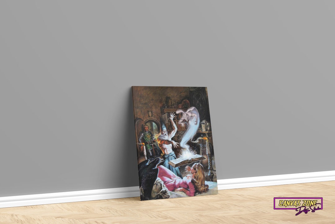 The Magician Merlin Canvas, Dark Fantasy Art, Painting of Earl Norem ...