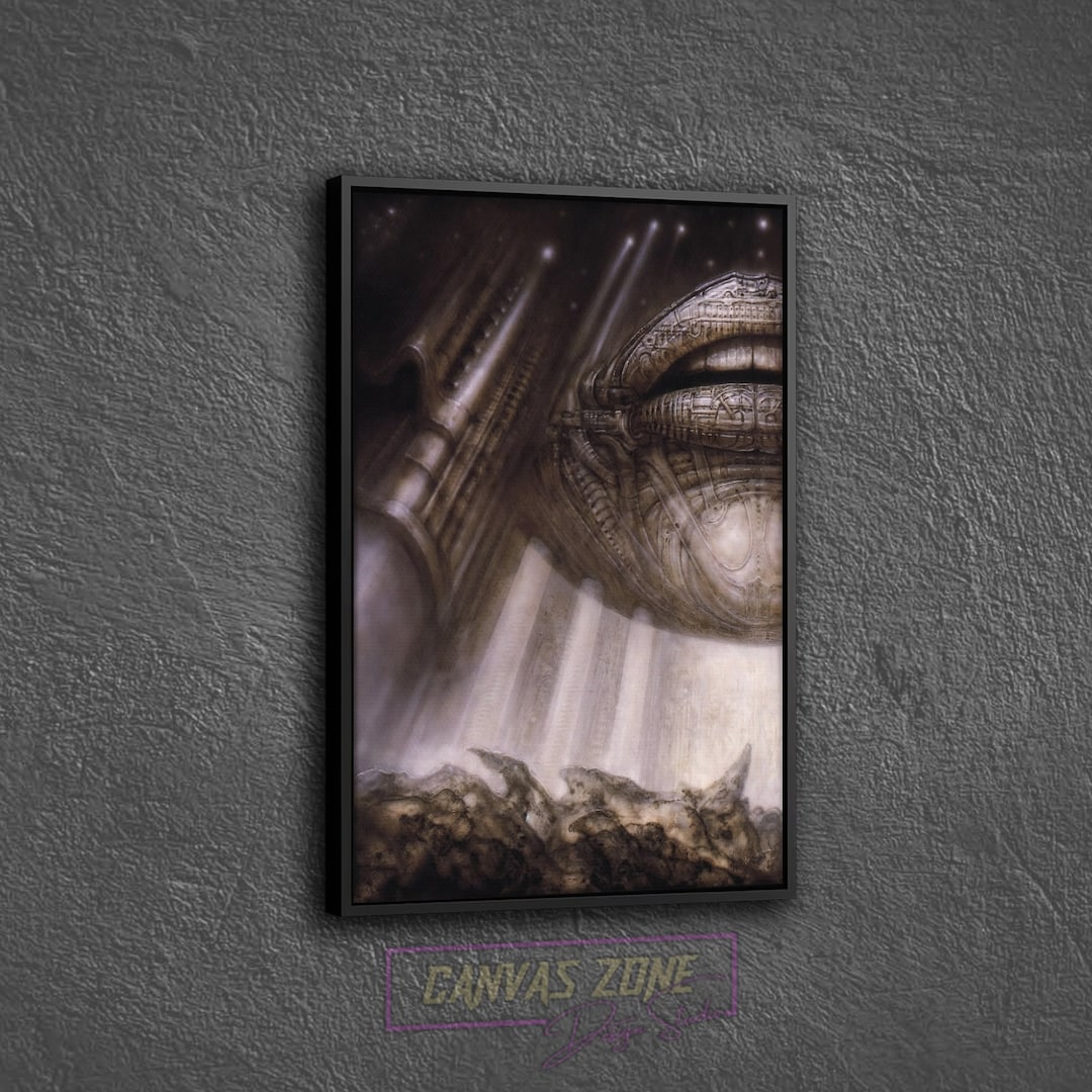Giger Woman Poster Canvas, Painting of Hr Giger Wall Decor, Surreal ...