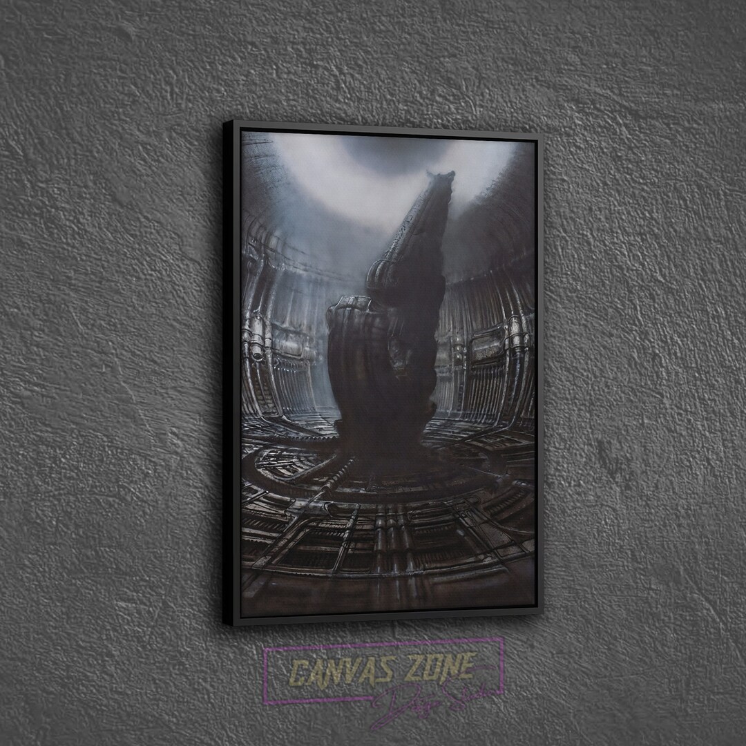 Giger Alien Poster Canvas, Painting of Hr Giger Wall Decor, Surreal ...