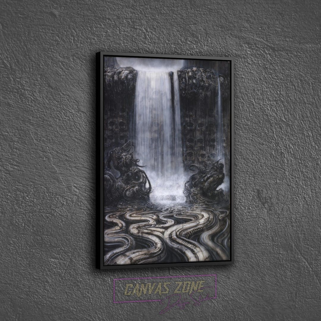Giger Alien Poster Canvas, Painting of Hr Giger Wall Decor, Surreal ...