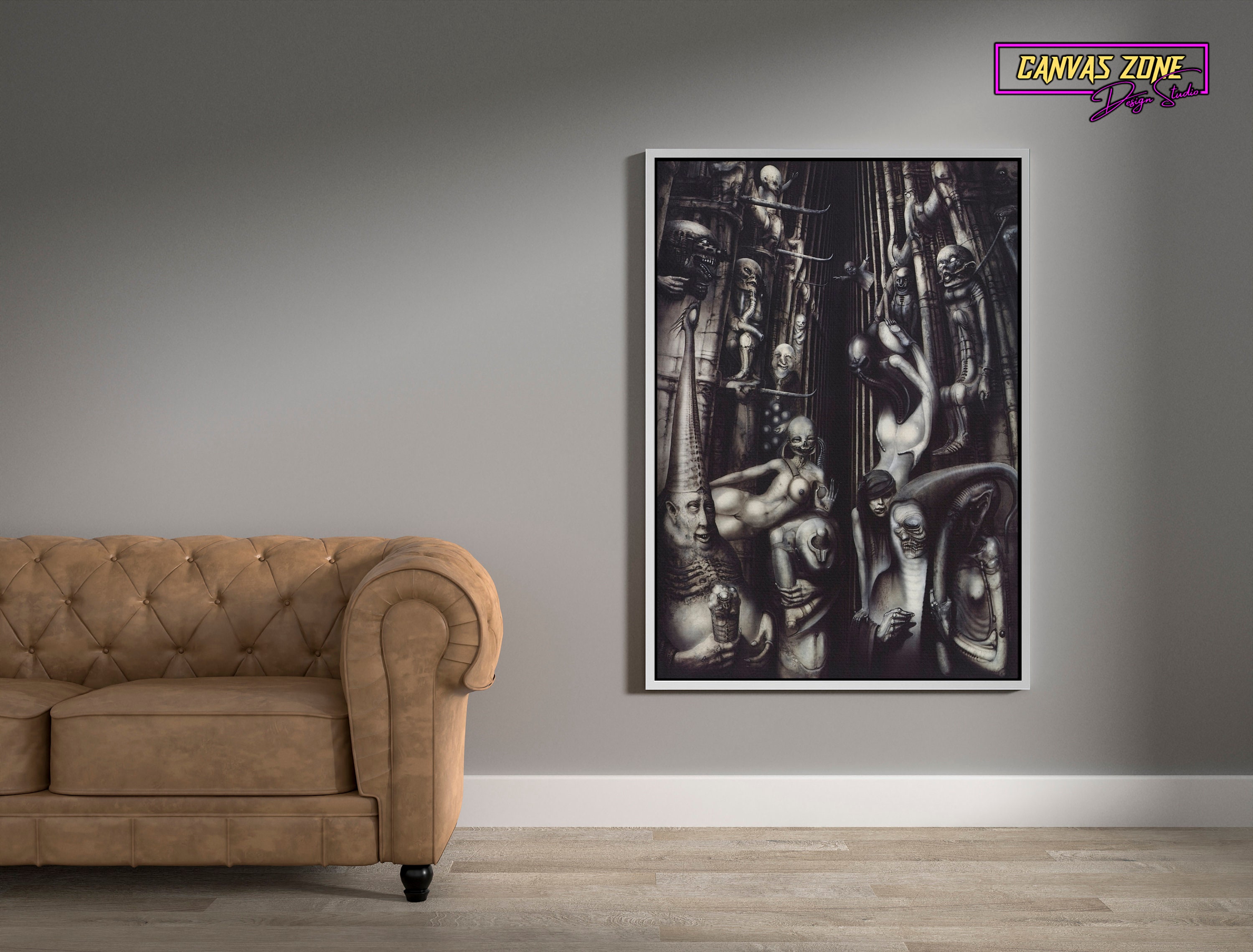 Giger Alien Poster Canvas, Painting of Hr Giger Wall Decor, Surreal ...