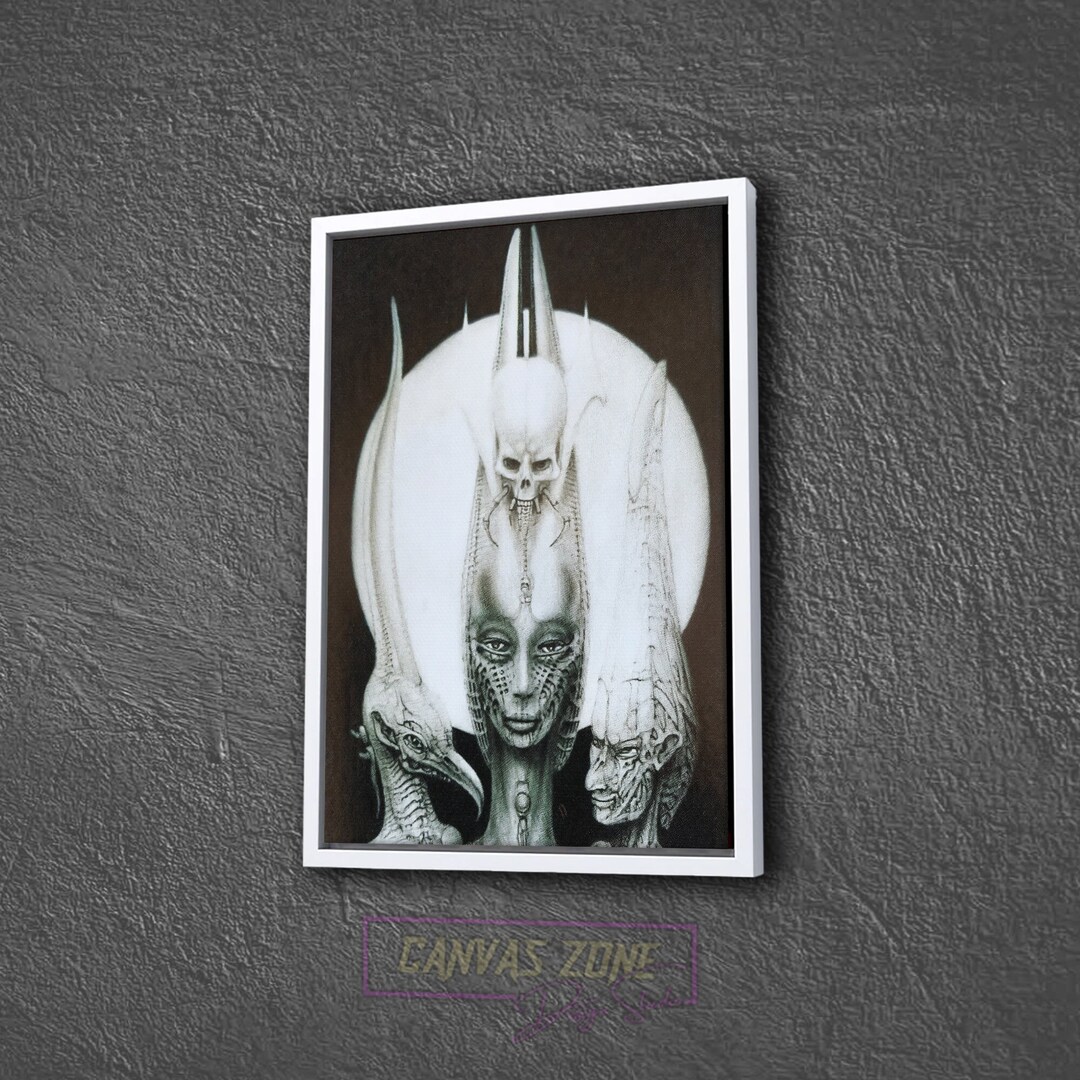 Giger Alien Poster Canvas, Painting of Hr Giger Wall Decor, Surreal ...