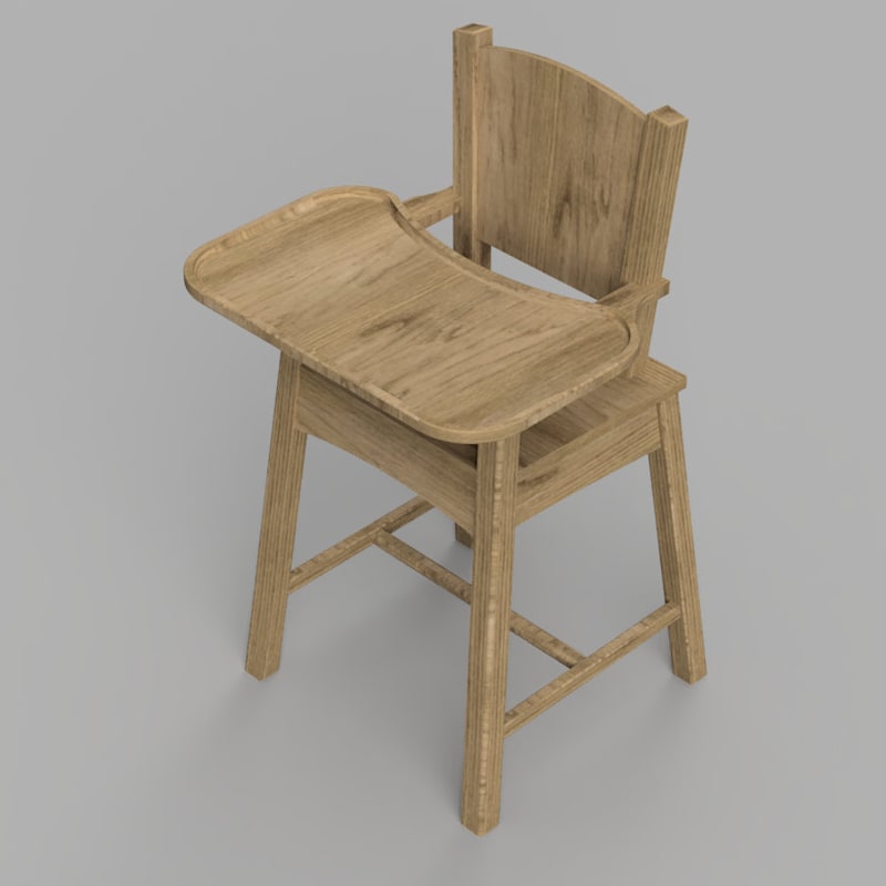 Wooden High Chair - Etsy