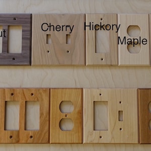 Wooden Switch and Outlet Covers Walnut, Hickory, Maple, Oak, Cherry - Etsy
