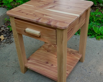 Eastern Red Cedar Side Table Eastern Red Cedar Nightstand Small Side Table - Etsy