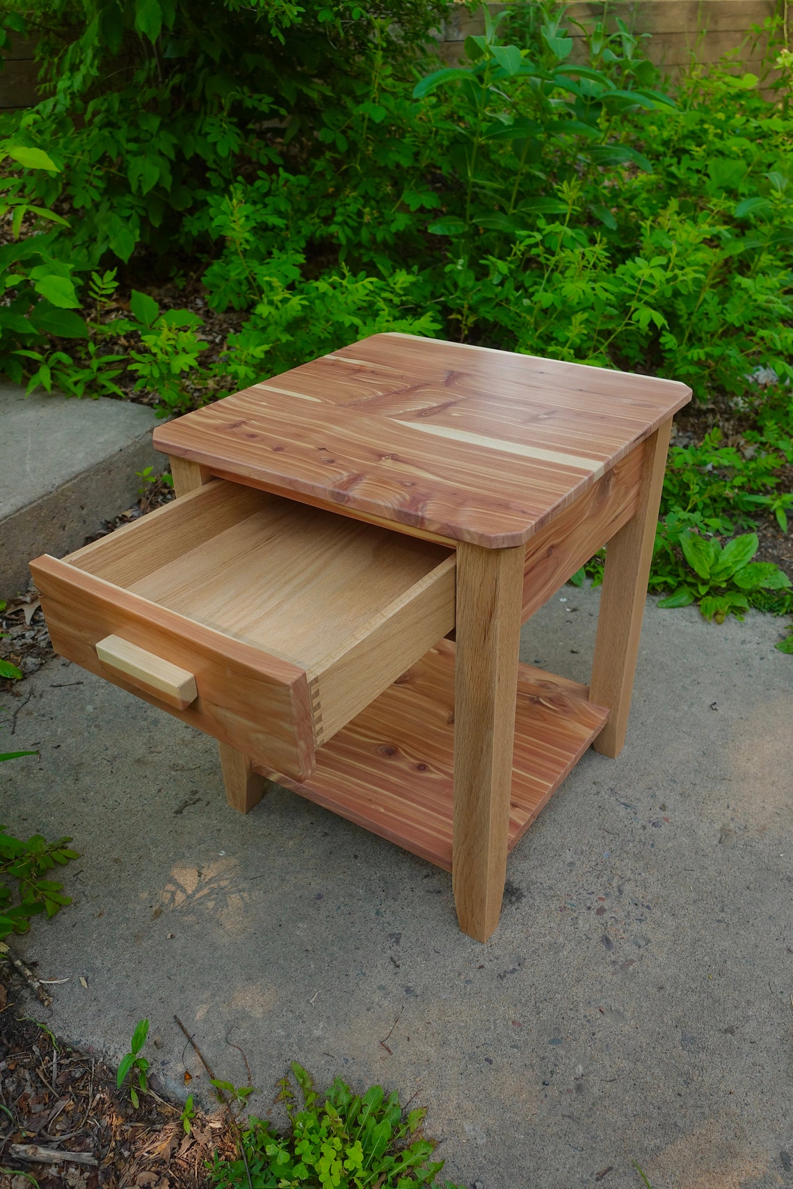 Eastern Red Cedar Nightstand Side Table - Etsy
