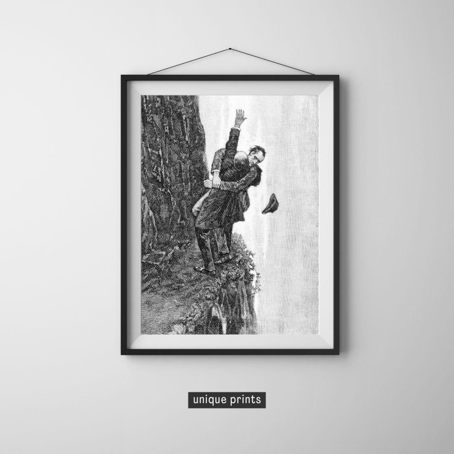 Sherlock Holmes Final Battle Art | Digital Download | Victorian ...