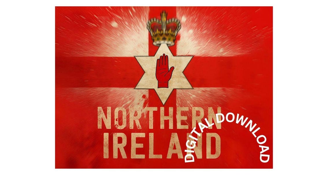 Northern Ireland Ulster Banner Digital Print - Instant Download A4 ...