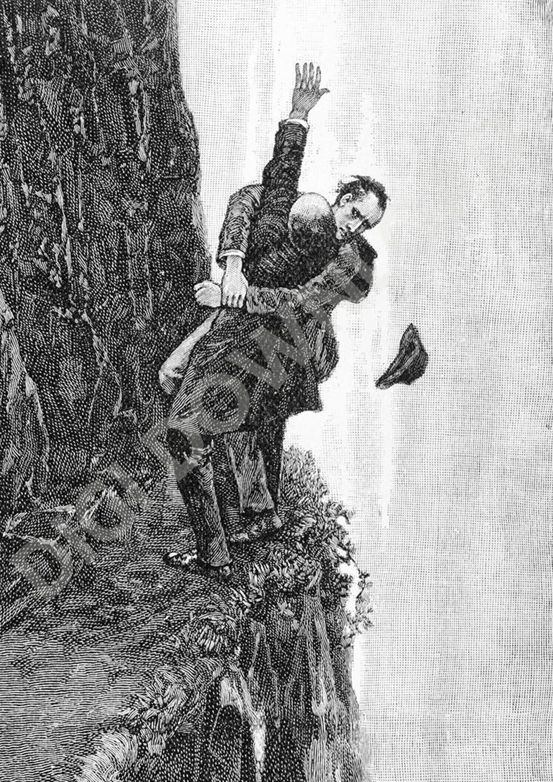Sherlock Holmes Final Battle Art | Digital Download | Victorian ...