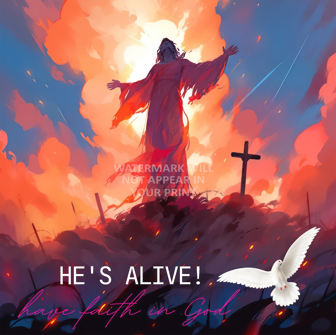 Jesus Christ is Alive Christian Motivational Print download Now - Etsy